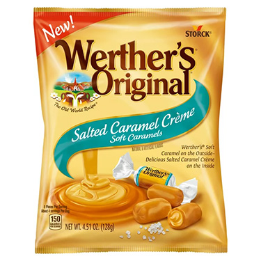 Werthers Salted Creme Soft Caramels 4.51oz Bag - BuyLittleCigars.com